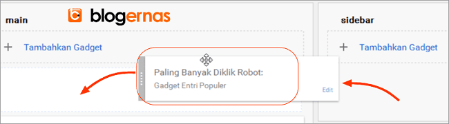 Cara Mengatur Posisi Widget pada Blog