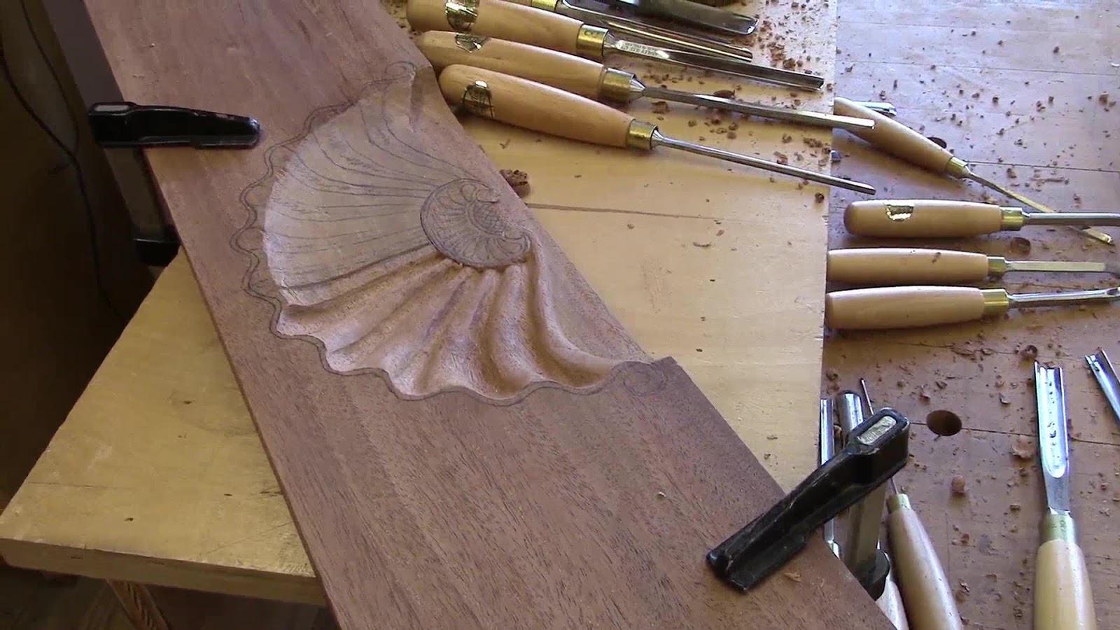 David Boeff Furniture Maker: Townsend Kneehole Bureau Carving Newport ...