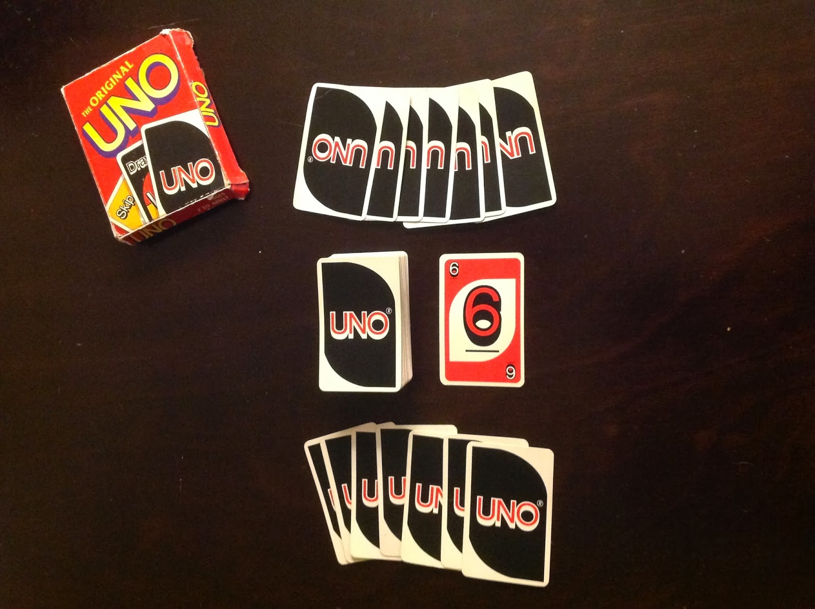Game Trace: UNO Sample Card Play and Game Setup
