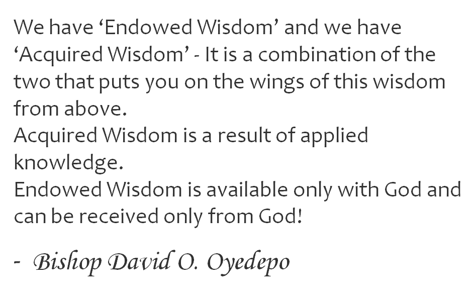 Winners Chapel Netherlands: WHAT IS WISDOM? - Part 1 – Bishop David O ...