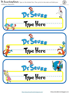 Educational Kismet : Dr. Seuss Labels