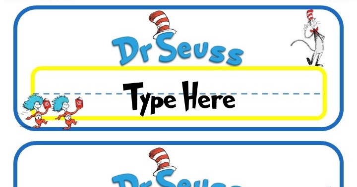 Educational Kismet : Dr. Seuss Labels