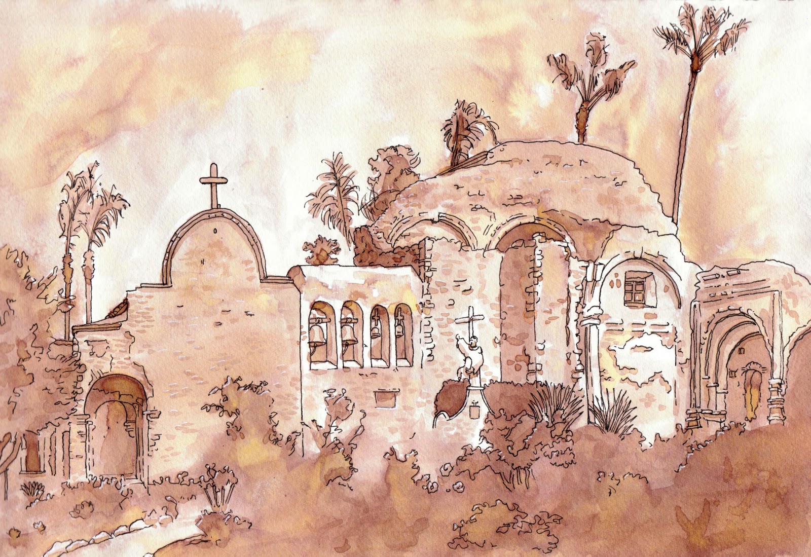 Urban Sketchers Seattle: San Juan Capistrano