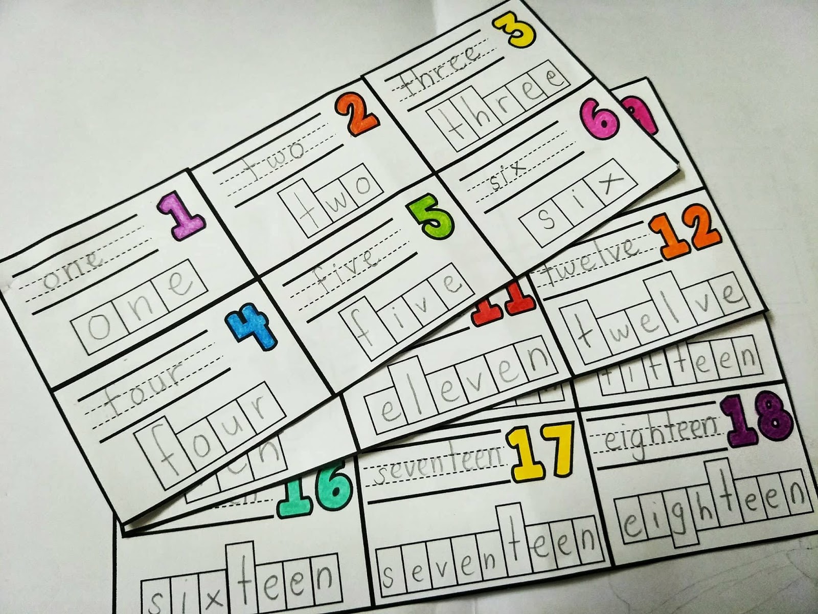 ASH THE TEACHER: Numbers Spelling Flipbook 1 & 2