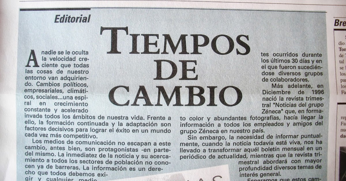 Textos Periodisticos: SECCION EDITORIAL