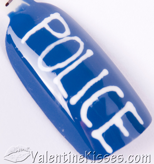 Valentine Kisses: Police inspired nail art (7 designs)