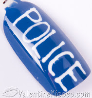 Valentine Kisses: Police inspired nail art (7 designs)