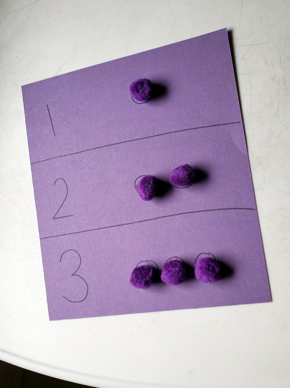 Mom's Tot School: Learning about Purple!