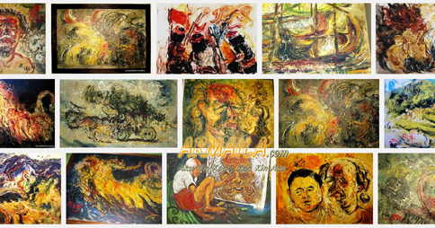 Lukisan 2 Dimensi Karya Affandi - Gambar Lodi