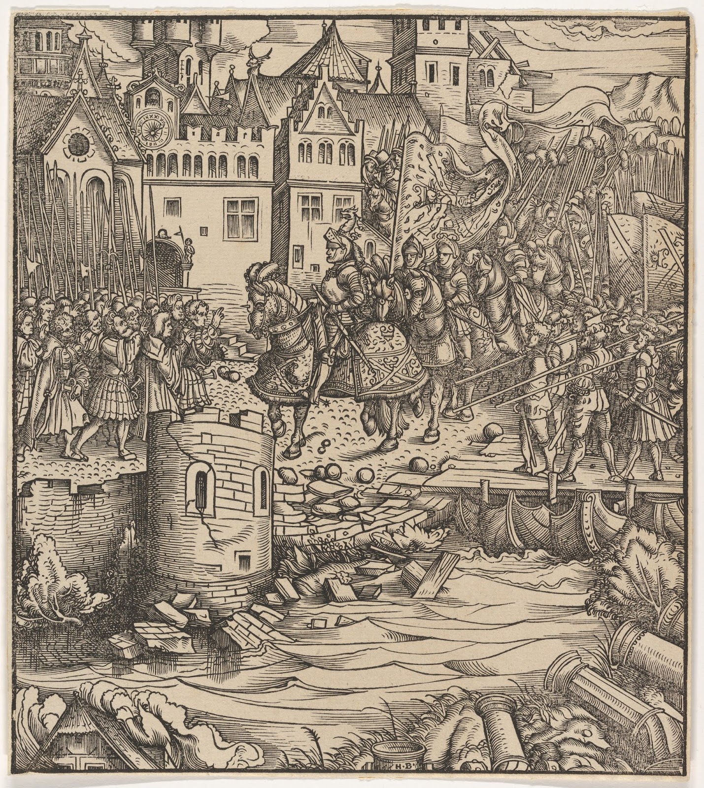 Hans Burgkmair: Entrance of the White King in Utrecht (1514-1516)