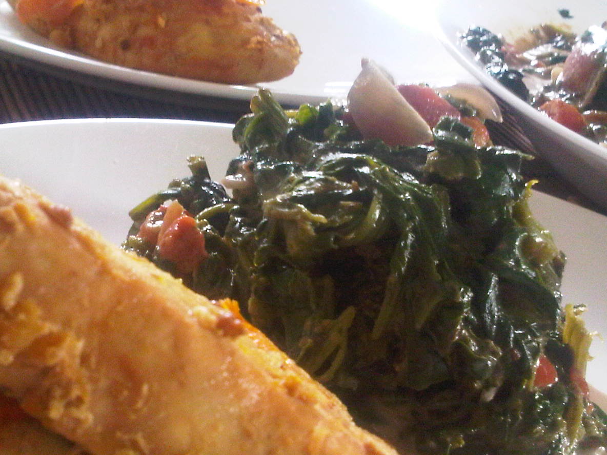 Lemon Love Notes: Creamy Spinach with Orach & Cumin Seeds and Baked ...