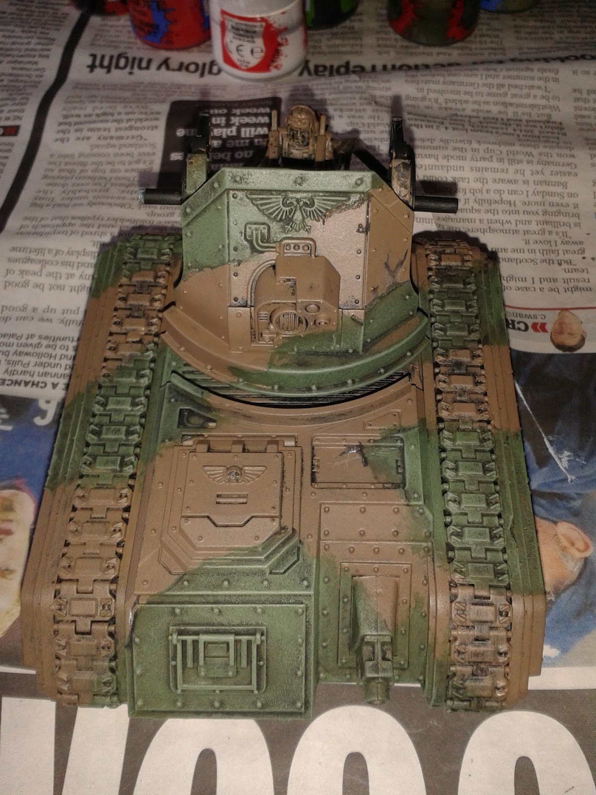 St Andrews wargaming: How to paint Astra Militarum tank camo patterns ...