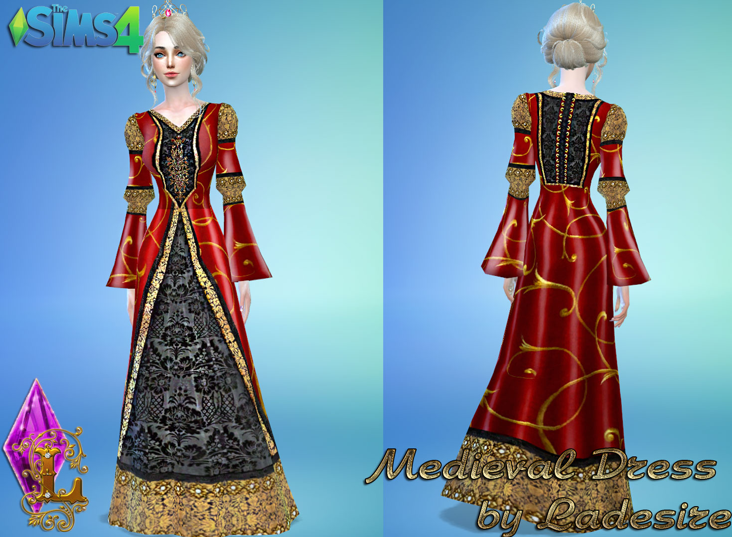 Ladesire's creative corner): TS4 - Medieval Dress by Ladesire