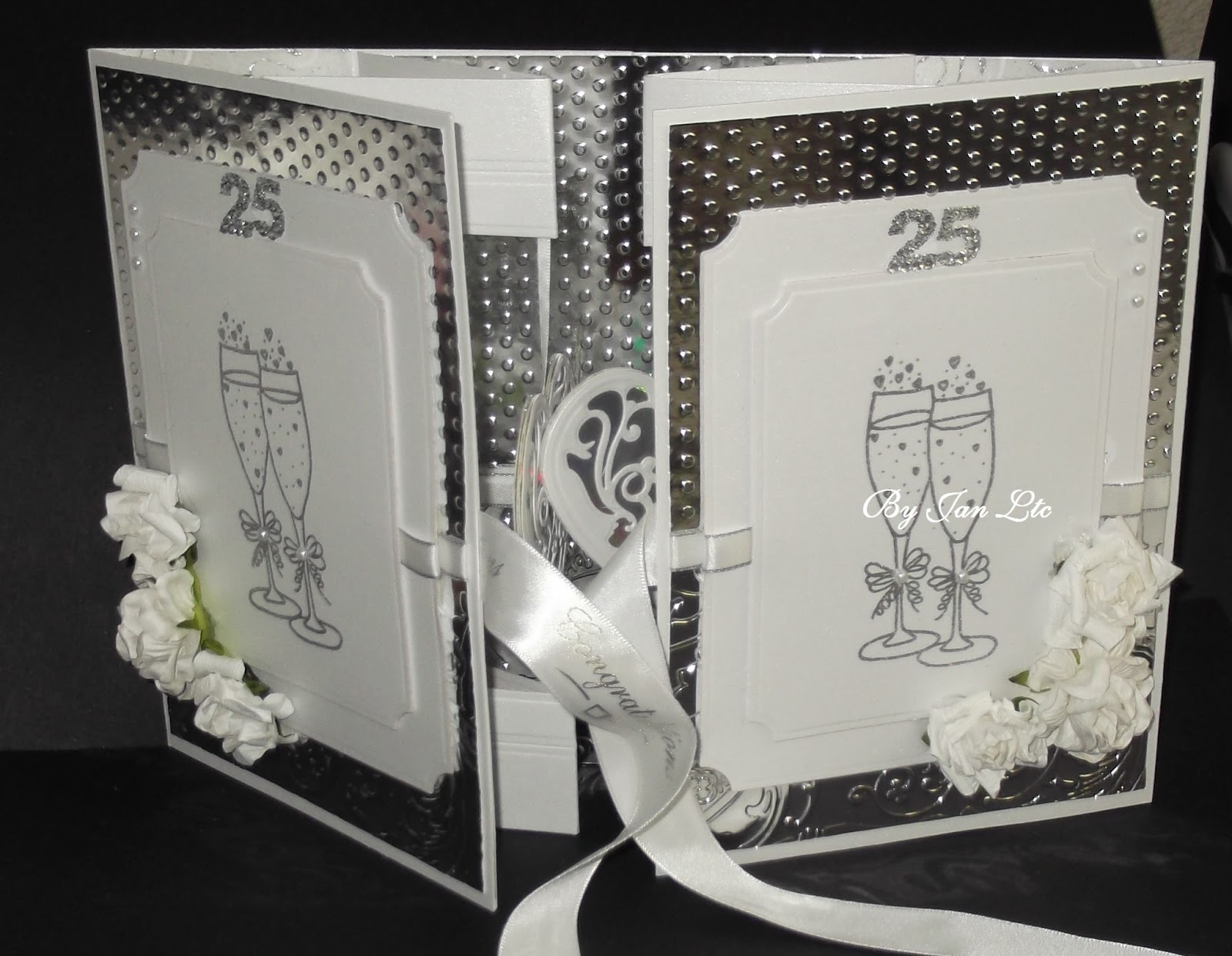 Loves to craft: Silver Wedding Card!