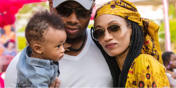 Rare family Photo of Singer Dija, with husband and son