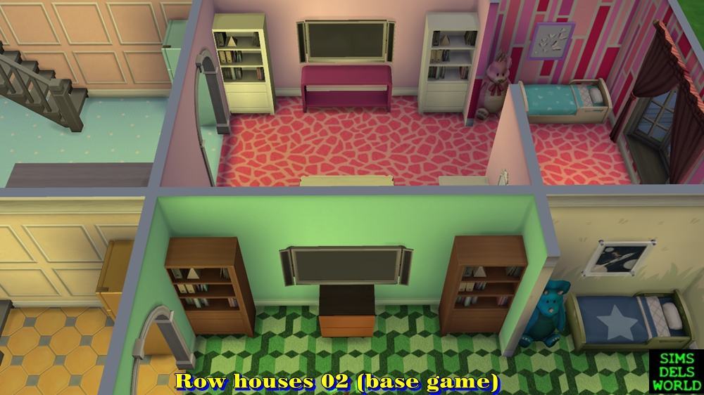 SimsDelsWorld: The Sims 4 : Row houses 02 (base game)