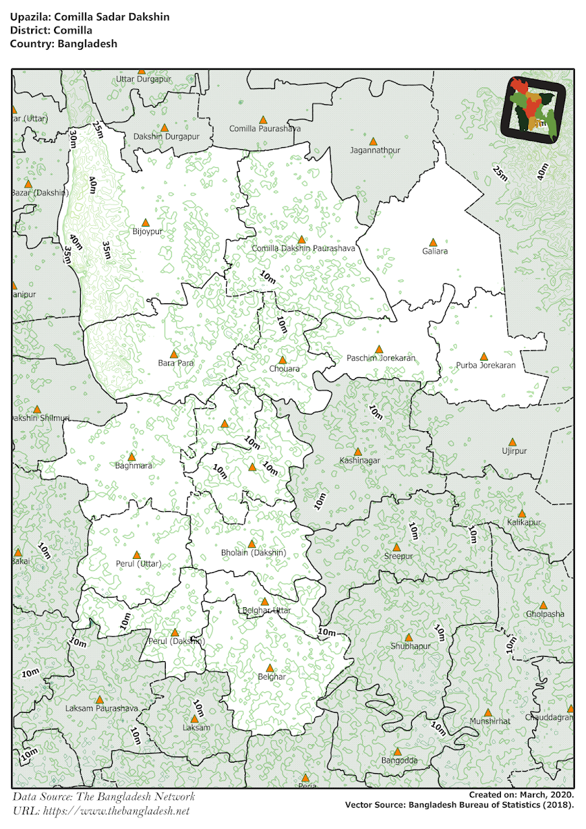 Mouza & Land Use Maps of Comilla Sadar (Dakshin) Upazila, Comilla ...