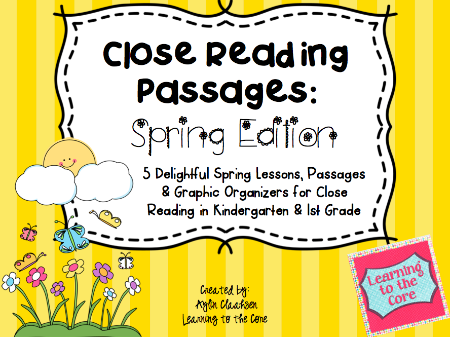 Come a Little Closer- Close Reading Ideas for Kindergarten and 1st ...