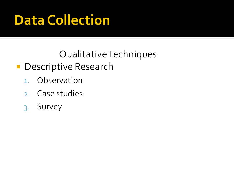 Data collection-Qualitative Techniques - Health with Hamdani