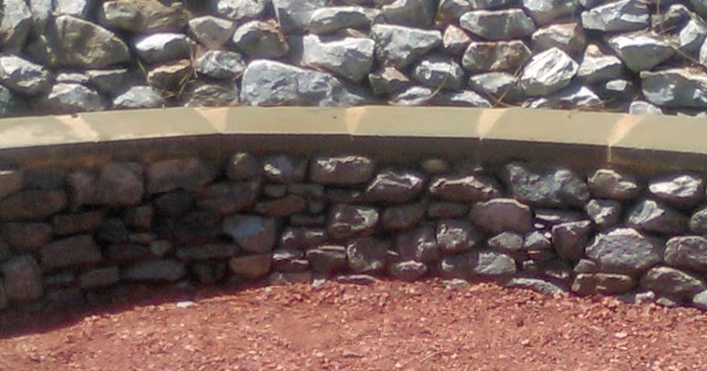 Greetings from Earth: Bang for your Buck...Rip Rap Stone Bench