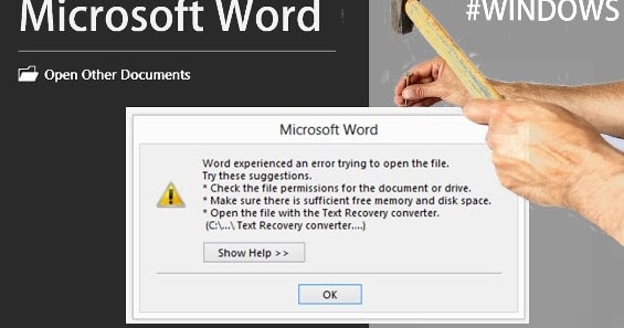 [100%] Fixed Word Experienced An Error Trying To Open The File ...