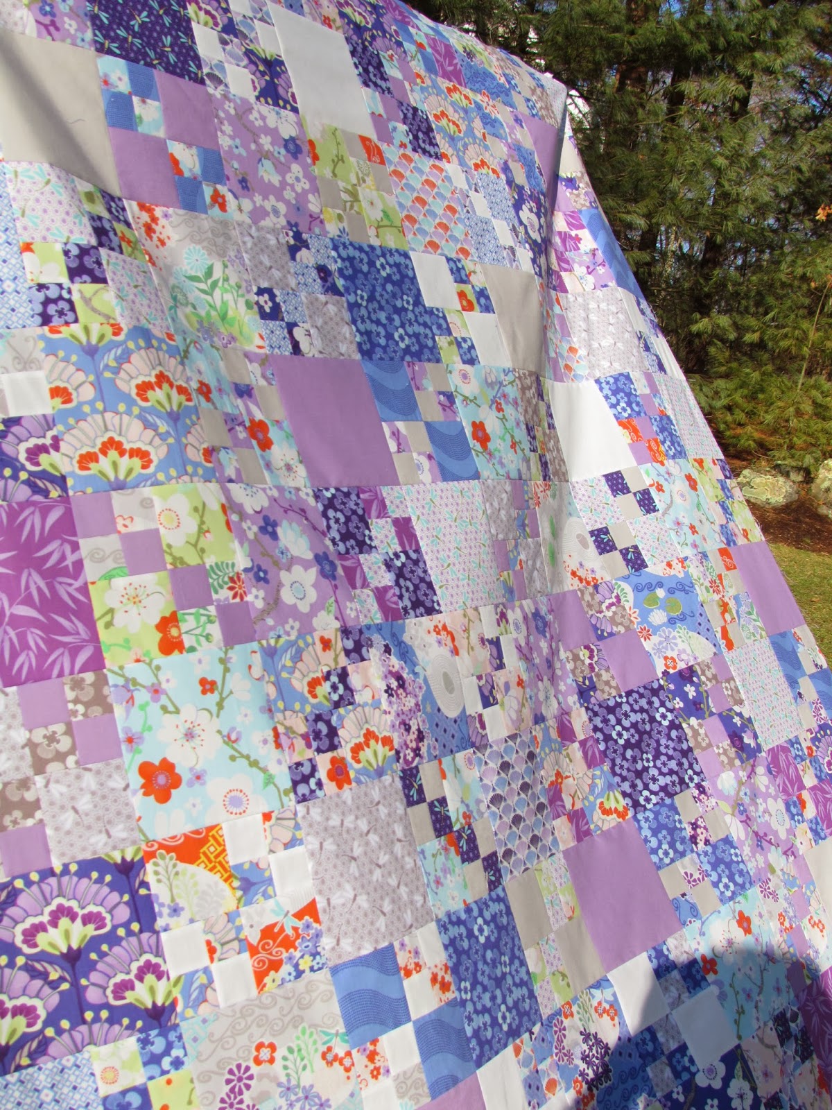 KayakQuilting: Penny Patch Quilt Top Finish