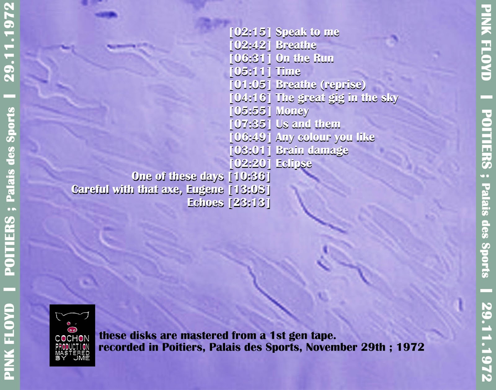 T.U.B.E.: Pink Floyd - 1972-11-29 - Paris, FR (AUD/FLAC)