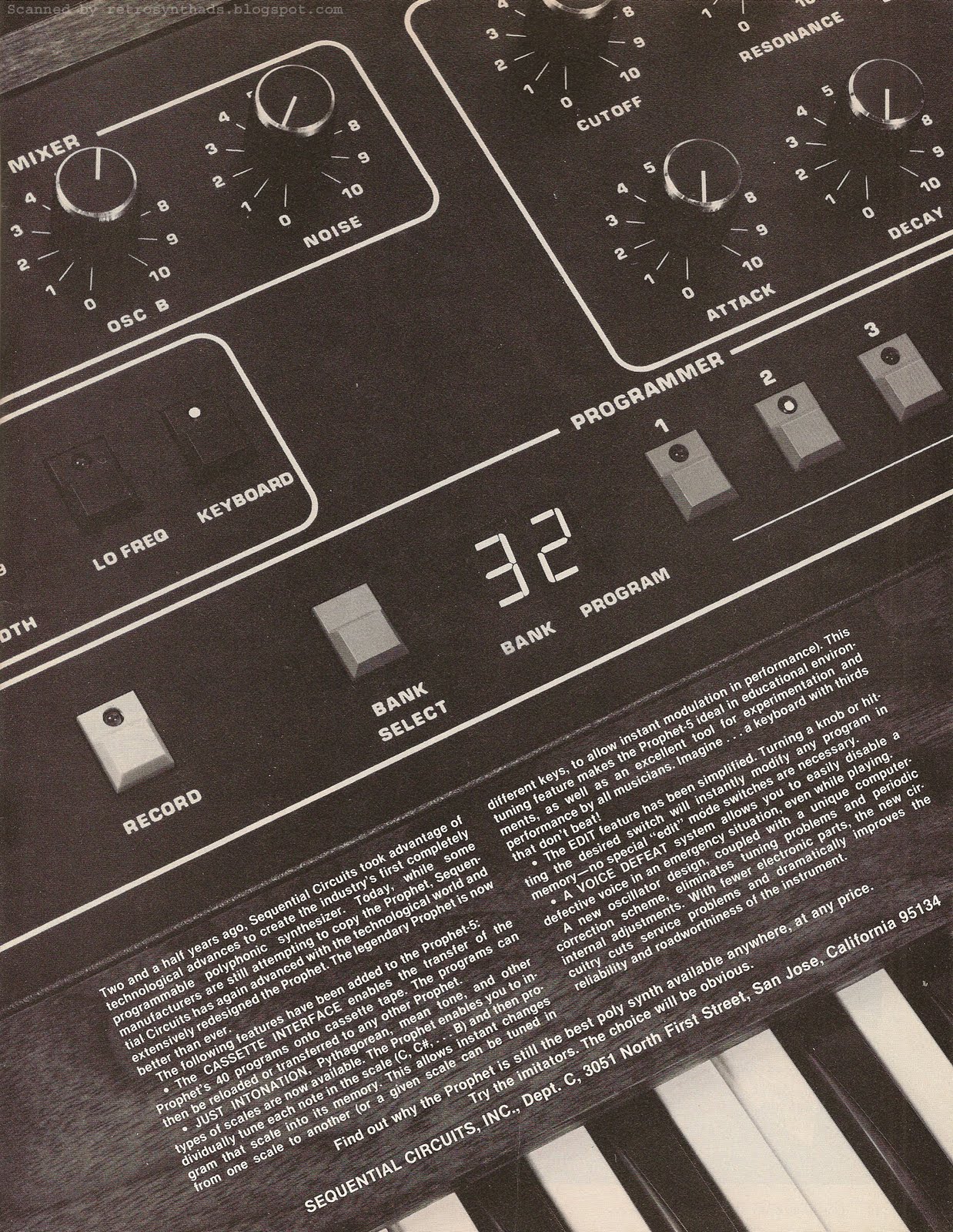 Retro Synth Ads: Sequential Circuits Inc. Prophet "Two and a half years ...