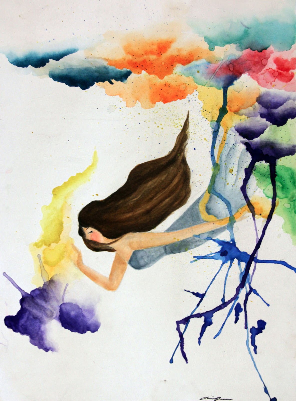 Student Art: Movement in Watercolor