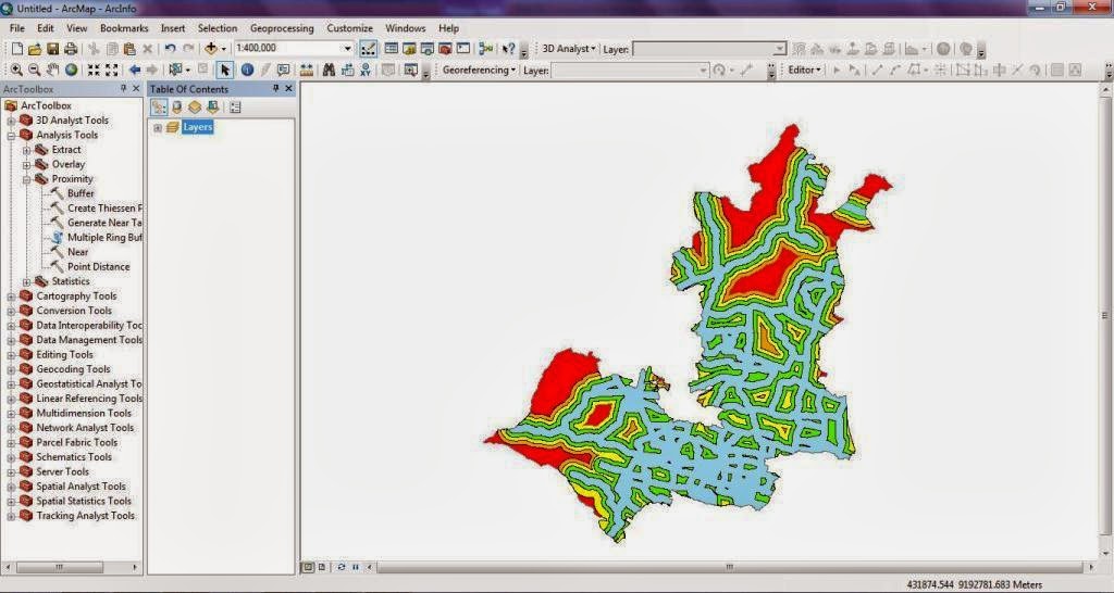 Analisis Buffering di Arc GIS 10 ~ Air Itu Mengalir