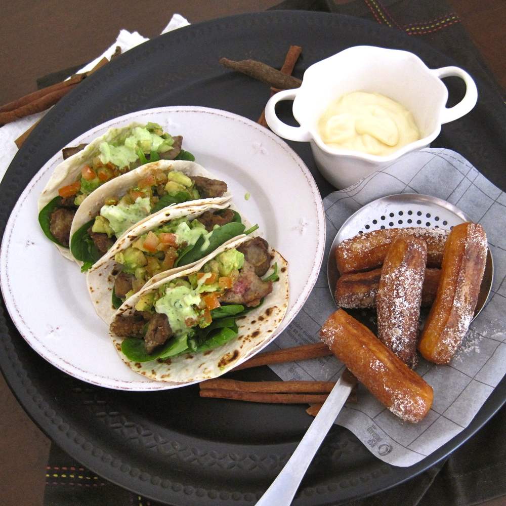 Olivia's Kitchen: Spiced Chicken Liver Taco’s and Churro’s