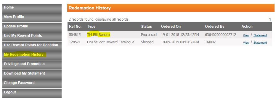 Guna Points TM Reward Untuk Bayar Bil TM - Cahaya Hayati