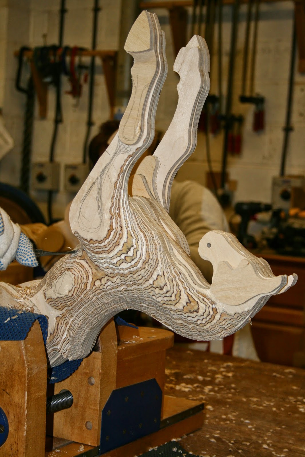 The Rocking Horse Shop: Mini Rocky Laminated Rocking Horse Carving ...