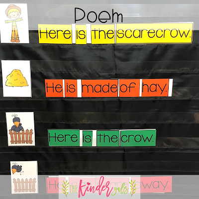 KinderGals: 6 Ways to Use the Pocket Chart in the Fall
