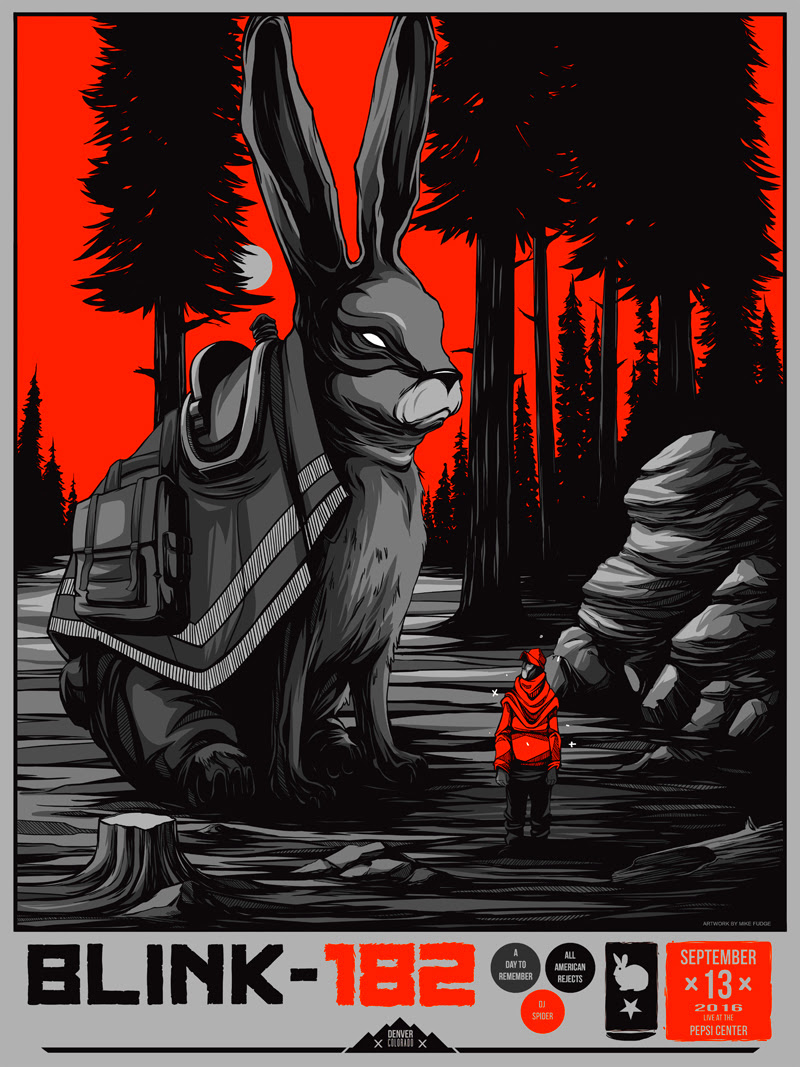 INSIDE THE ROCK POSTER FRAME BLOG: Mike Fudge blink 182 Denver Artist ...