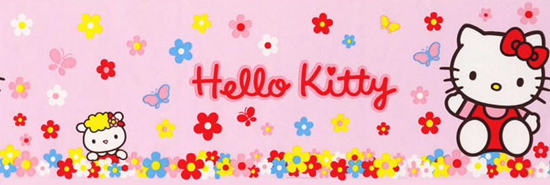 Wallpaper Border Murah Meriah: Motif Hello Kitty