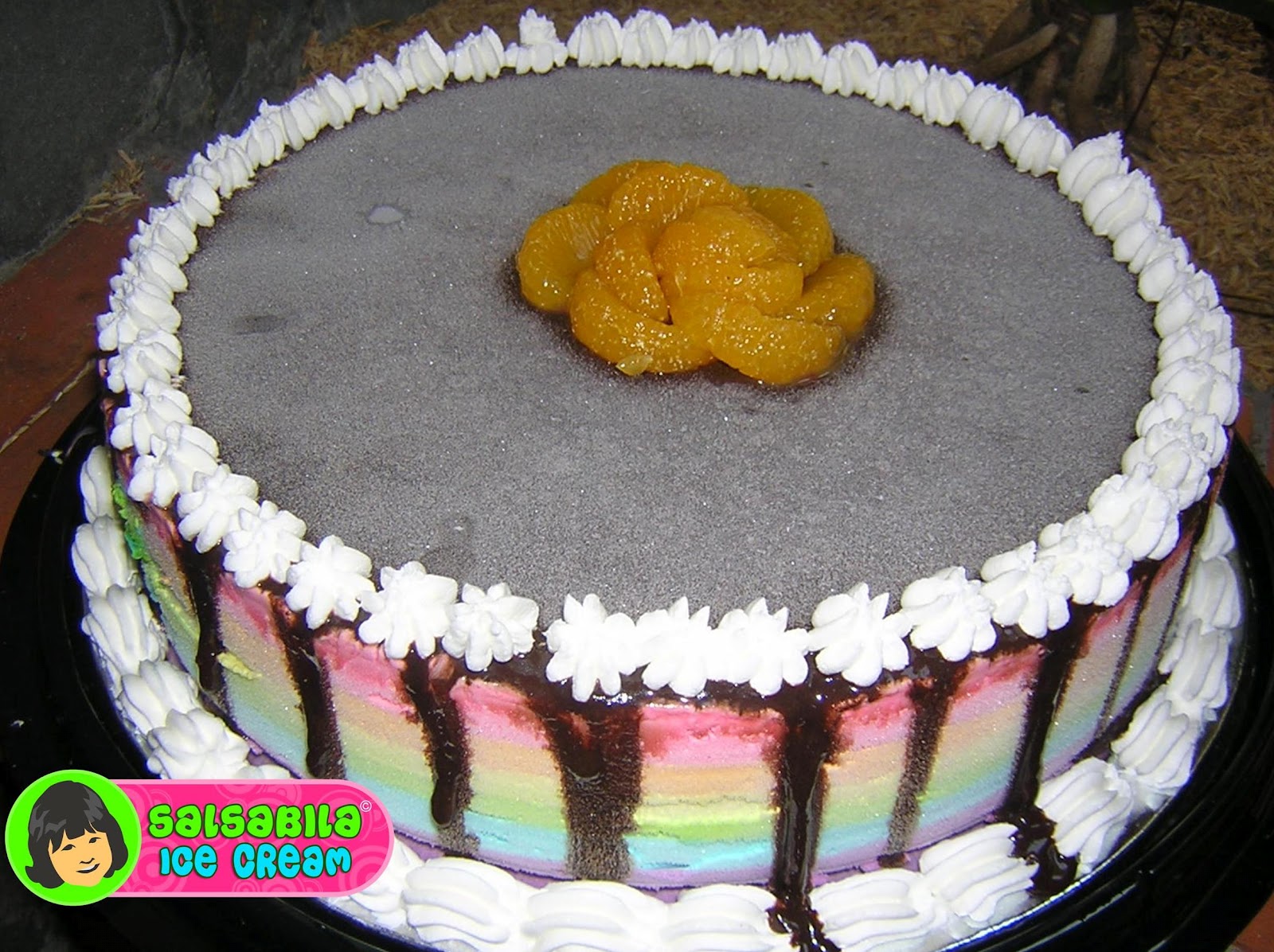 Salsabila Ice Cream: Rainbow Ice Cream Cake
