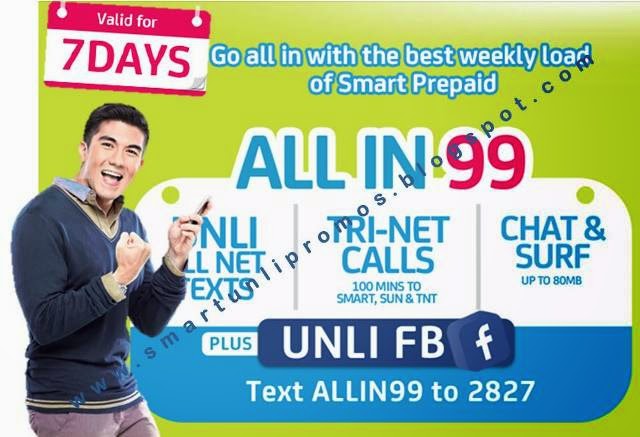 Smart UnliTexts to All Networks + Tri-Net Calls + Chart & Surf + UnliFB ...