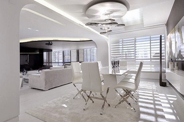 Modern White Color Dining Rooms Ideas - Freshnist Design