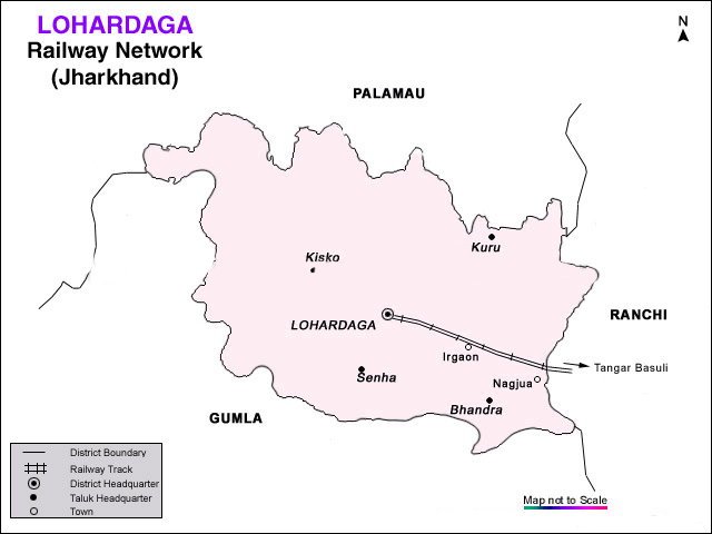 Rail-Map-india: Lohardaga railways map