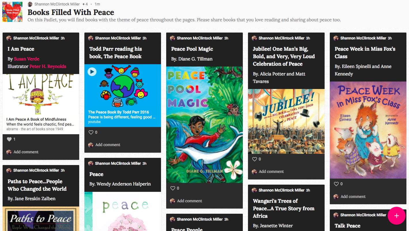 The Library Voice: Books Filled With Peace For World Read Aloud Day