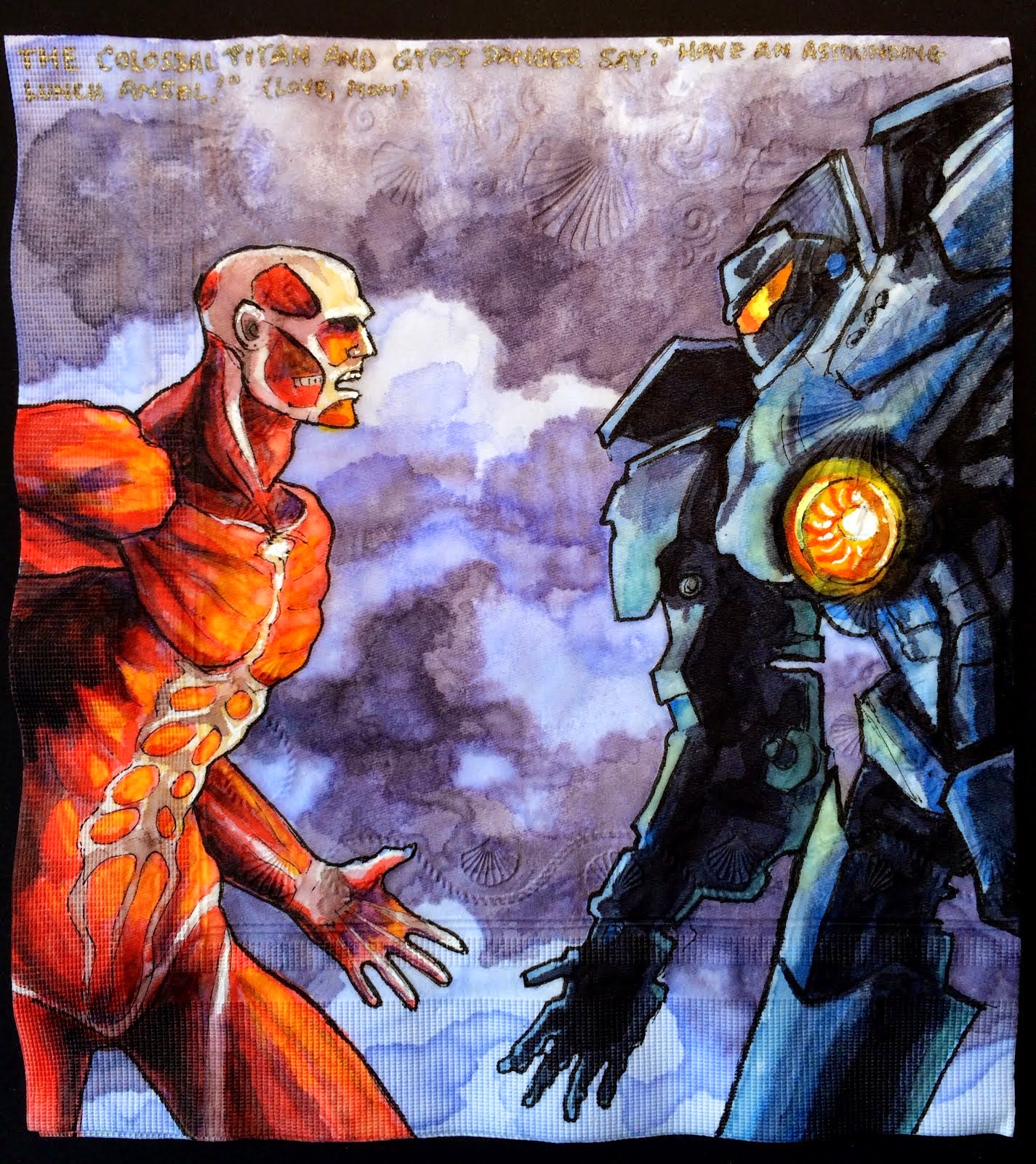 Daily Napkins: Colossal Titan and Gypsy Danger