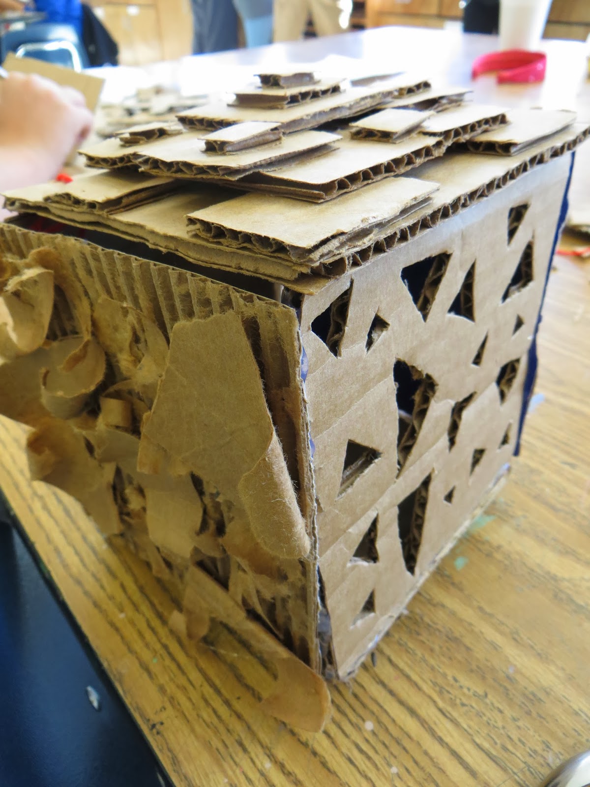 Shana's Art Room : Cardboard Texture Cubes