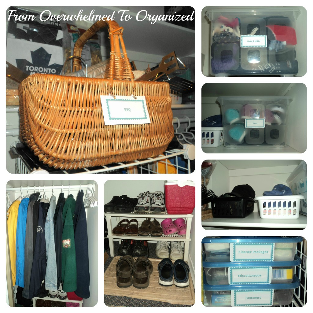 Organizing Our Hall Closet | From Overwhelmed to Organized: Organizing ...