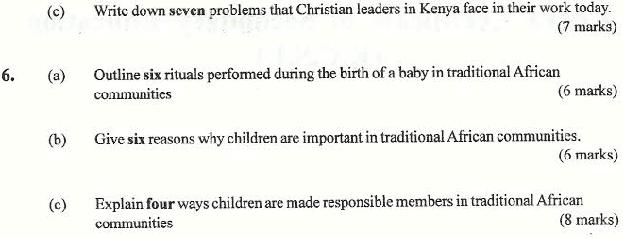kcsepaper: 2009 KCSE CRE PAPER 1