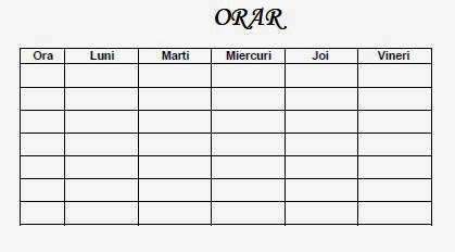 Calendarpedia: ORAR