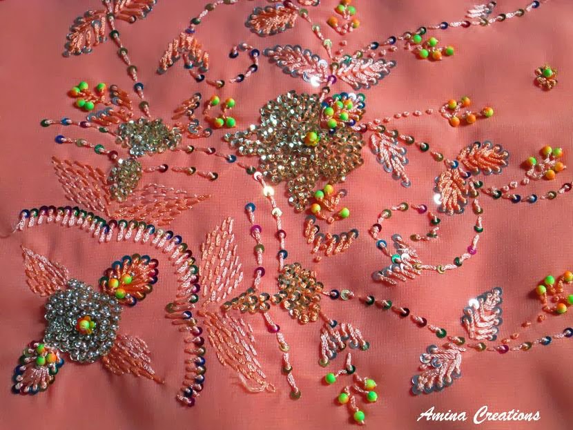 AMINA CREATIONS: BEAD AND CHAMKI EMBROIDERY DESIGNS