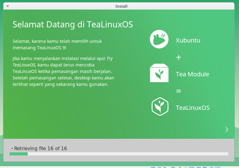 Cara Install OS Tea Linux Di VirtualBox