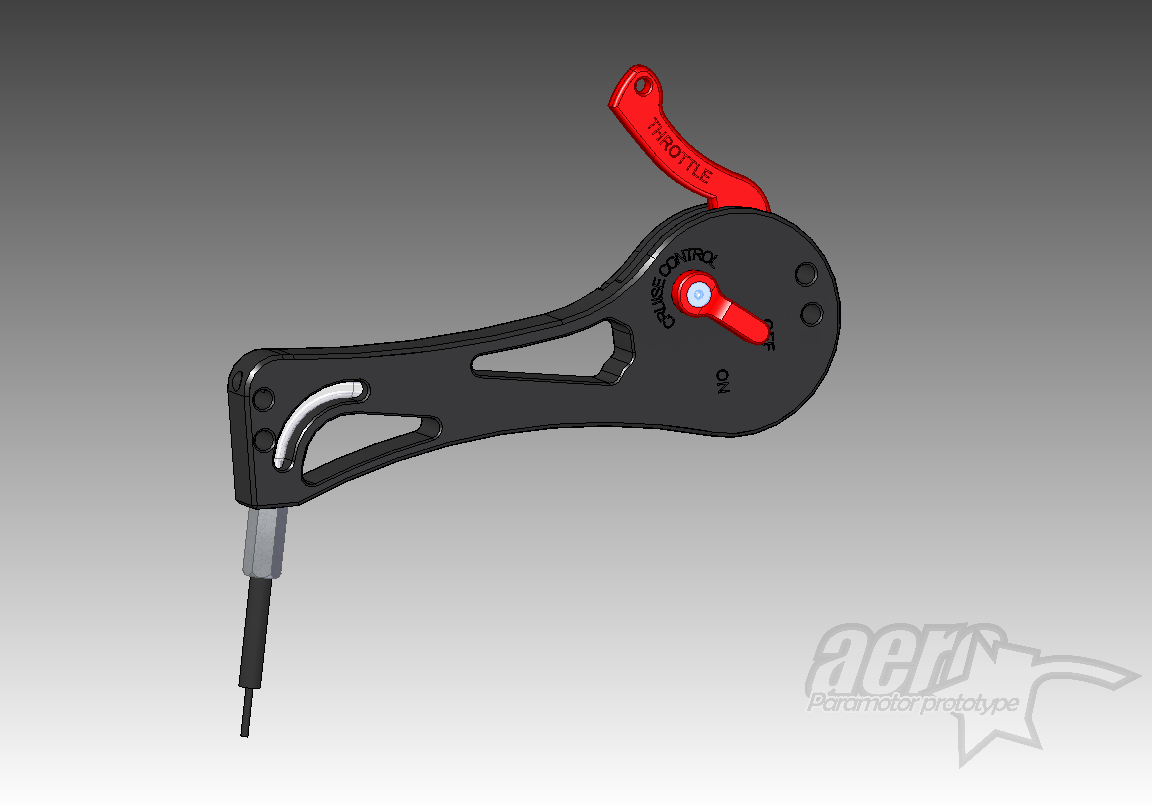 Aero R - paramotor prototype: Paramotor Throttle Handle - PROJECT