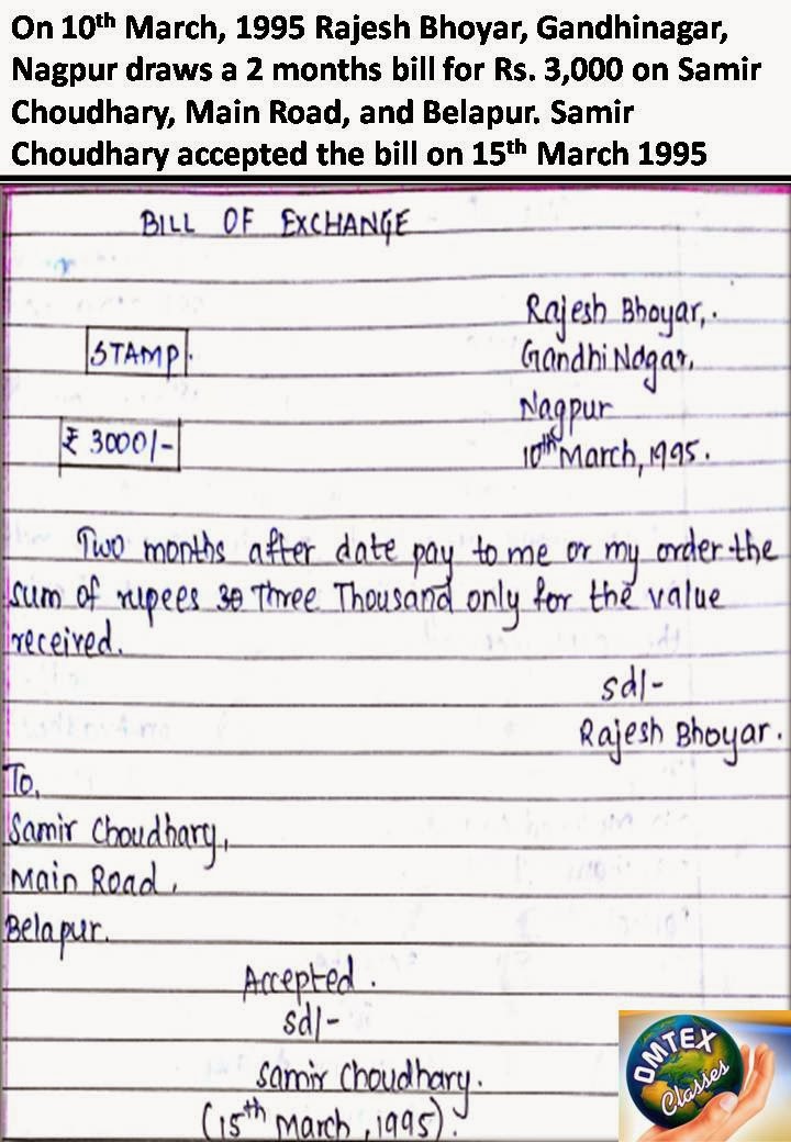 OMTEX CLASSES: BILL OF EXCHANGE OMTEX CLASSES: BILL OF EXCHANGE